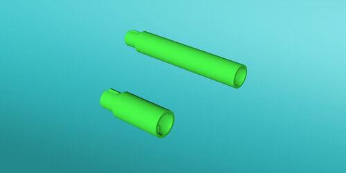 EMP3D 25011029 Żuraw wodny - rura wodna krótka (2440)