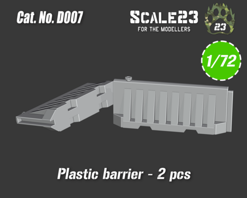 Scale23 72-D007 Plastic barrier (Type 1) - 1 pc