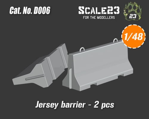 Scale23 48-D006 Jersey concrete wall (Type 1) - 1 pc