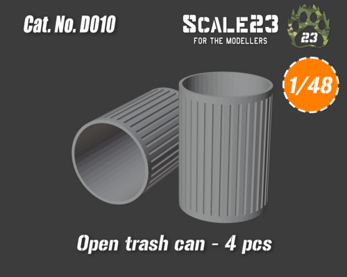 Scale23 48-D010 Open trash can - 4 pcs