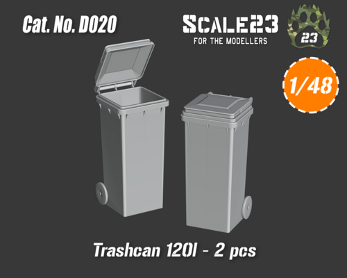 Scale23 48-D020 Trashcan 120l - 2 pcs