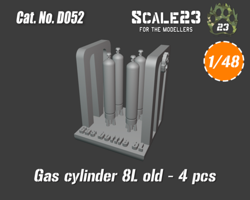 Scale23 48-D052 Gas cylinder 8L old type - 4 pcs