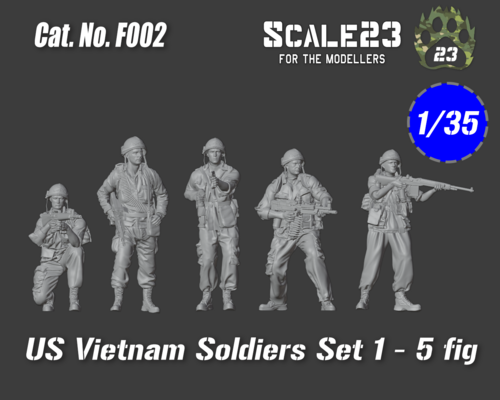 Scale23 35-F002 US Vietnam Soldiers Set 1 - 5 fig