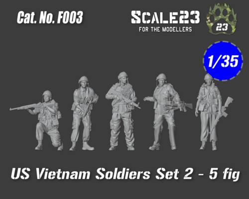 Scale23 35-F003 US Vietnam Soldiers Set 2 - 5 fig