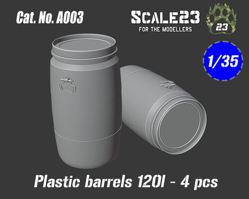 Scale23 35-A003 Plastic barrels 120l - 4 pcs