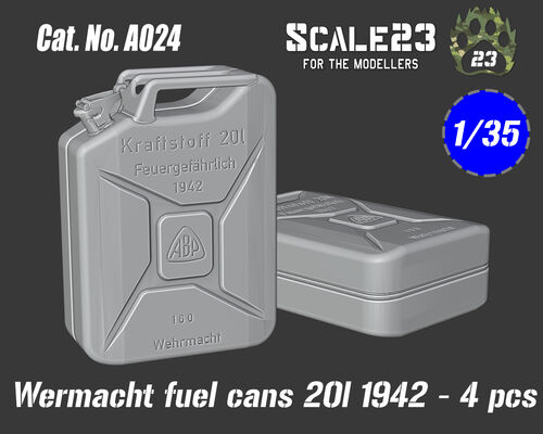 Scale23 35-A024 Wermacht fuel cans 20l 1942 - 4 pcs