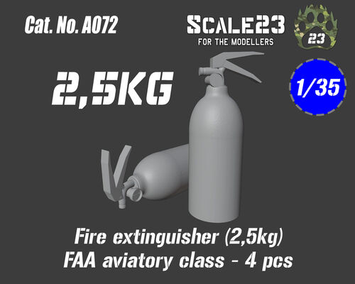 Scale23 35-A072 Fire extinguisher (2,5kg) FAA aviatory class - 4 pcs
