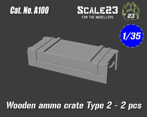 Scale23 35-A100 Wooden ammo crate Type 2 - 2 pcs