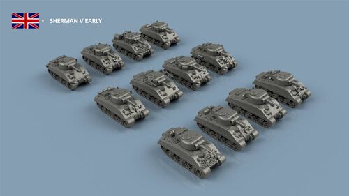 L'Arsenal 2.0 3D400391 Sherman V Early - 3D printing (10 pcs)