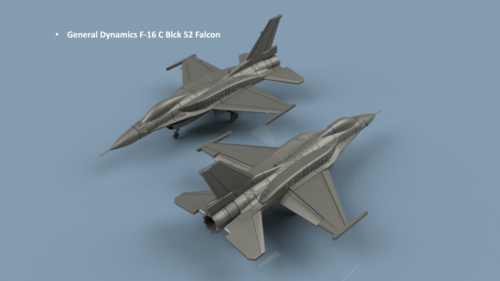 L'Arsenal 2.0 3D400335 General Dynamics F-16 C Block 52 Falcon - 3D printing (5 pcs)
