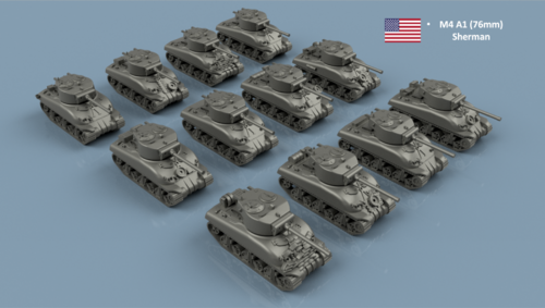 L'Arsenal 2.0 3D144382 Sherman M4A1 Early - 3D printing (5 pcs)