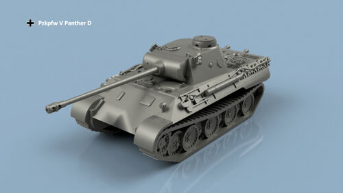 L'Arsenal 2.0 3D100509 Pzkpfw V D Panther x1 - 3D Printed