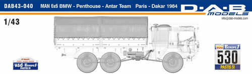 DAB Models 43-040 MAN 6x6 BMW - Penthouse - Antar Team, Paris - Dakar 1984