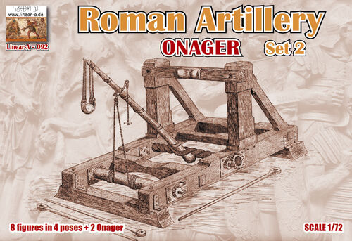 Linear-A 092 Roman Artillery Set 2 - 8 figuers and 2 onagers