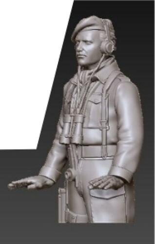 Peddinghaus-Decals 16B005 English Tank Crew Soldier Resting Both Hands On The Turret