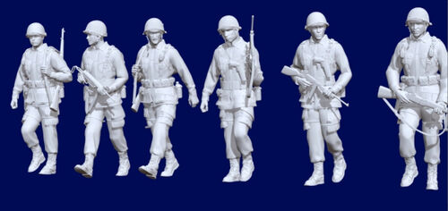 Peddinghaus-Decals 48160 6 Soldiers US Infantry Marching
