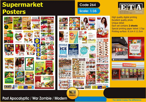 ETA DIORAMA ACCESSORIES 264 Supermarket Posters