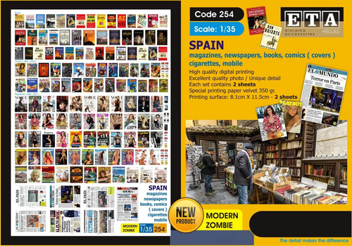 ETA DIORAMA ACCESSORIES 254 SPAIN: Magazines, Newspapers, Books