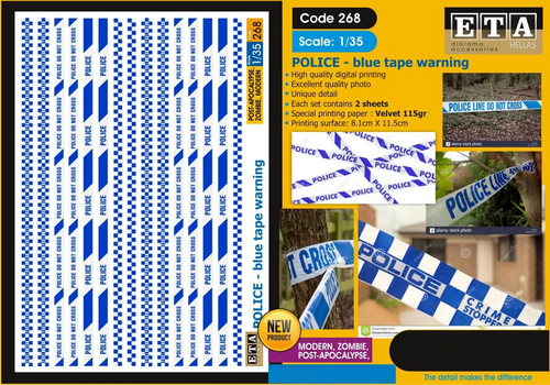 ETA DIORAMA ACCESSORIES 268 Police-blue Tape Warning