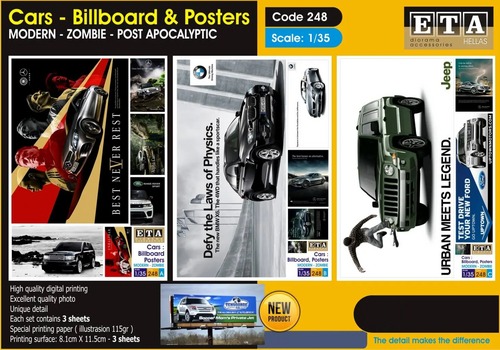ETA DIORAMA ACCESSORIES 248 Cars - Billboards & posters
