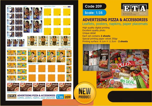ETA DIORAMA ACCESSORIES 209 Advertising Pizza & Accessories