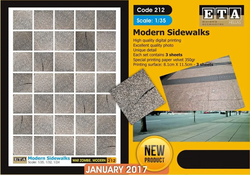 ETA DIORAMA ACCESSORIES 212 Modern Sidewalk