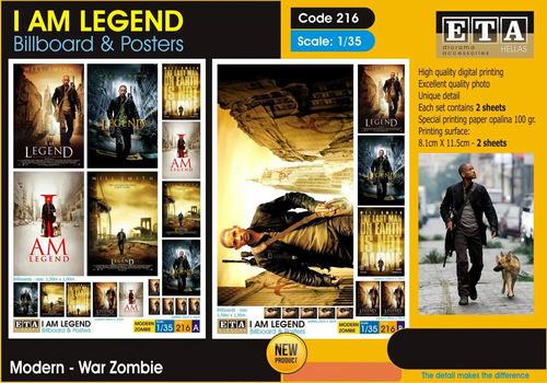 ETA DIORAMA ACCESSORIES 216 I Am Legend - Billboards, posters & Street Ads