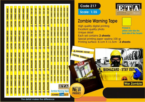 ETA DIORAMA ACCESSORIES 217 Zombie - Zombie Warning Tape