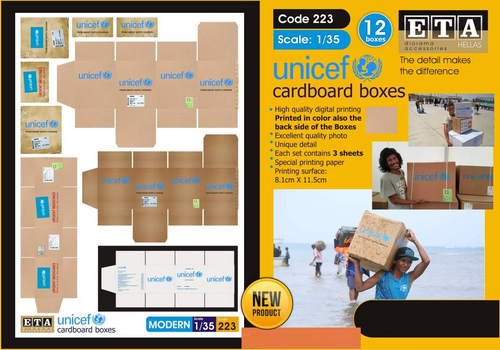 ETA DIORAMA ACCESSORIES 223 Cardboard Boxes UNICEF