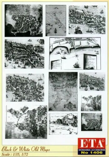 ETA DIORAMA ACCESSORIES 1406 Black & White Old Maps