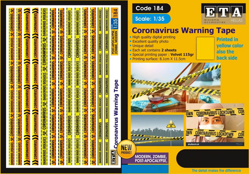 ETA DIORAMA ACCESSORIES 184 Coronavirus Warning Tape