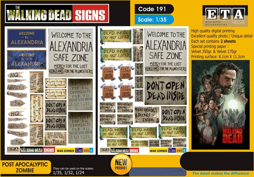 ETA DIORAMA ACCESSORIES 191 The Walking Dead - Signs