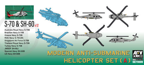 AFV Club SE70009 Modern Anti-submarine Helicopter Set A (S-70 & SH-60)