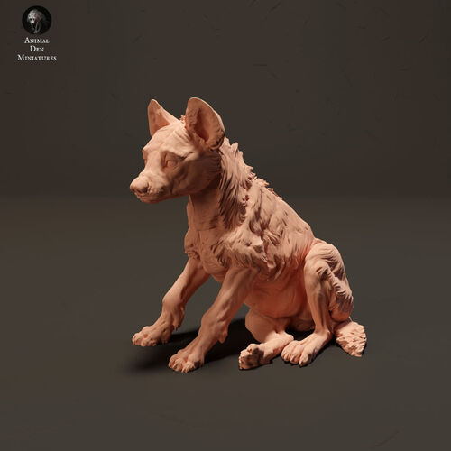 EMP3D 35130217 Hiena Centkowana - Szczenię Siedzące - 2 Sztuki