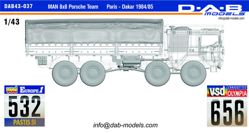 DAB Models 43-037 Man 8x8 Porsche Team Dakar (1984/1985)