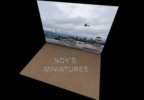 Noy's Miniatures 144202 South East Asia (SEA) Helicopter Set for 3D - Display Base