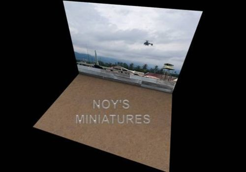 Noy's Miniatures 32022 South East Asia (SEA) Helicopter Set for 3D - Display Base