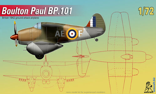 Unicraft 72139 Boulton-Paul BP.101 - British 1942 Ground Attack Biplane (Unicraft kits do not include decals)