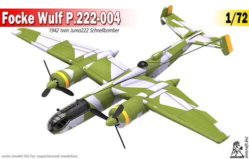 Unicraft 72164 Focke-Wulf FW P.222-004 - German 1942 Bomber Project (Unicraft kits do not include decals)