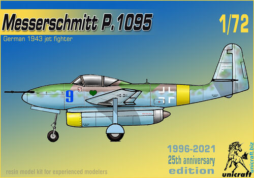 Unicraft 72181 Messerschmitt Me.P.1095 - German 1943 Jet Fighter Project (Unicraft kits do not include decals)
