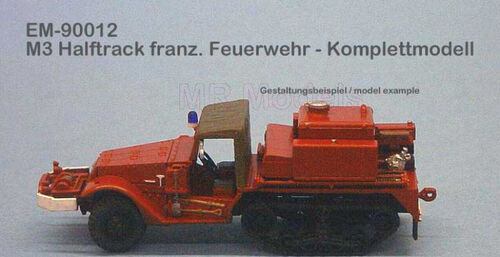 MR Modellbau 90012 M3 Halftrack French firefighter vehicle - Complete Kit