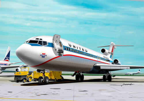 Mach2 GP111UNT Boeing 727-200 United