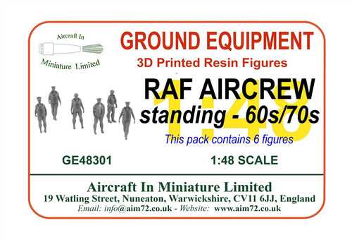 Aircraft In Miniature Ltd GE48301 RAF Aircrew - Standing - 60s/70s - (6 figures)