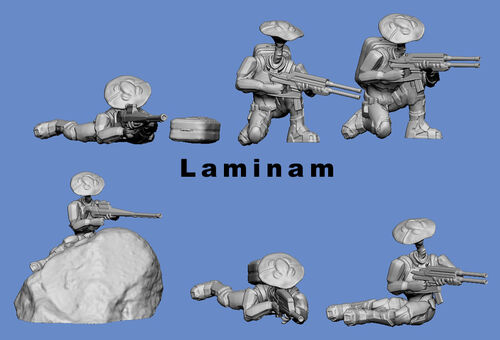 Germania-Figuren 72-SCIFI-018 Laminam In Battle (6 Figures)