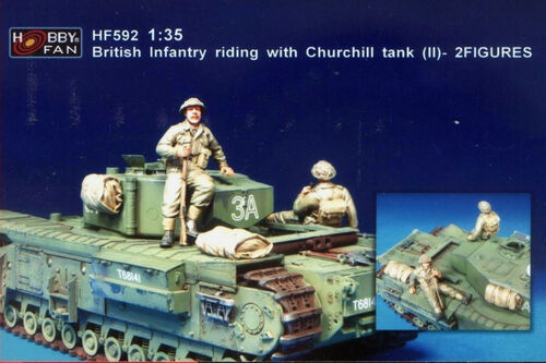 Hobby Fan HF592 British Infantry riding with Churchill Tank (2 figures)