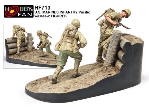 Hobby Fan HF713 US WWII Marines Infantry - Pacific (2 Figures)