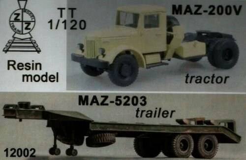 ZZ Modell 12002 MAZ-200V & MAZ-5203 trailer