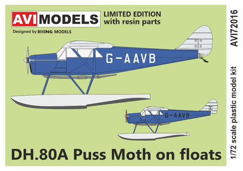 AVI Models 72016 de Havilland DH-80 A Puss Moth - floatplane 'On Floats'