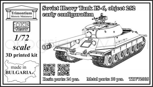 OKB Grigorov TRV72005 Soviet Heavy Tank IS-6, Object 252, Early Configuration