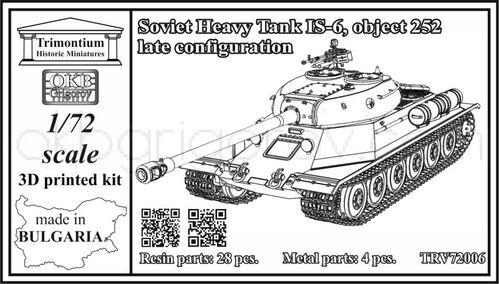 OKB Grigorov TRV72006 Soviet Heavy Tank IS-6, Object 252, Late Configuration